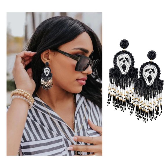 torrid | Jewelry | Halloween Scream Movie Serial Killer Skull Seed Bead ...